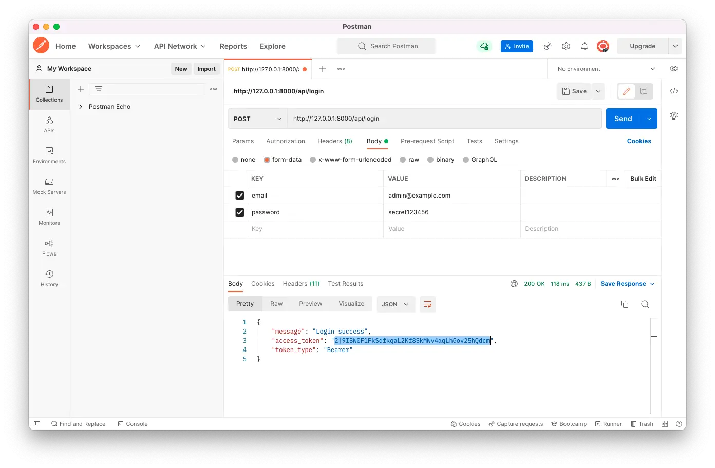 Rest Api Authentication With Laravel Sanctum Qadrlabs