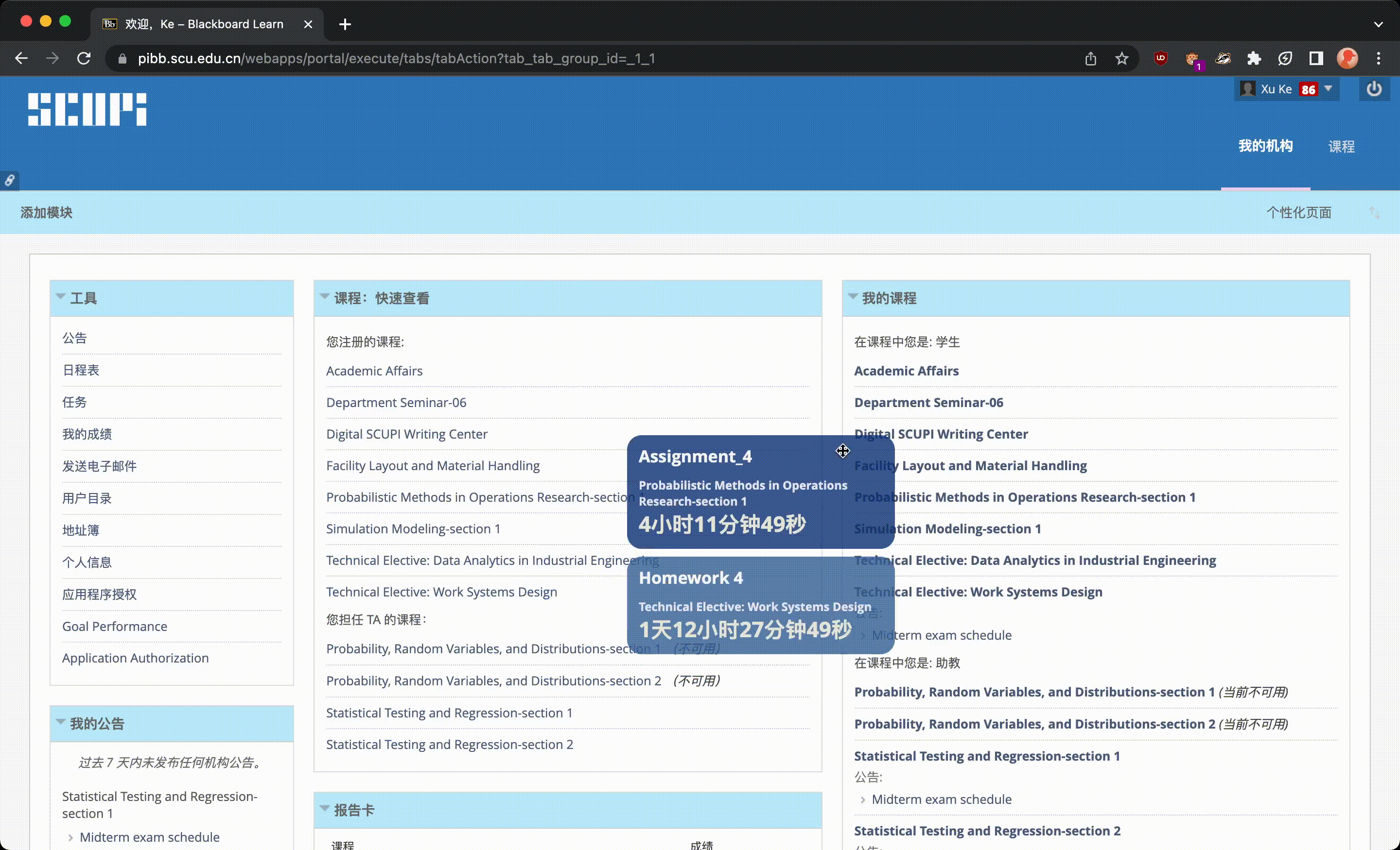 GitHub - sitdownkevin/Blackboard-Enhanced: 四川大学匹兹堡学院 Blackboard 增强插件