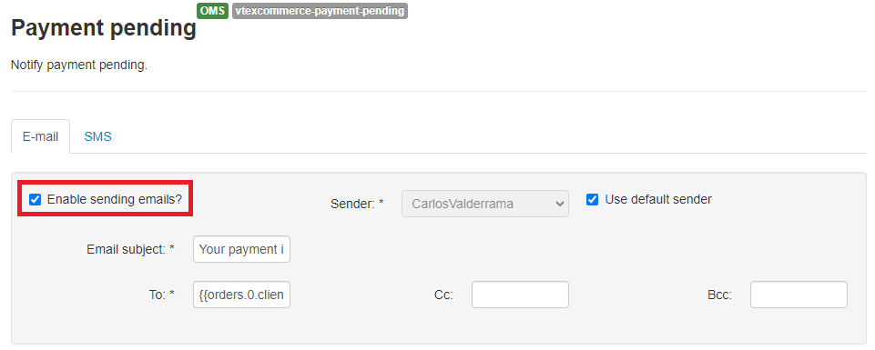 Disabling a transactional email