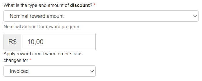 Regular promotion with reward value