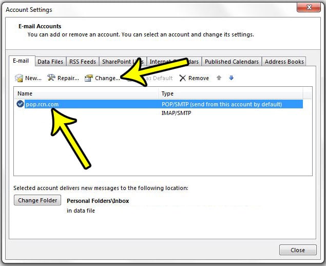 Change Outlook Password In Outlook 2013 Live2Tech