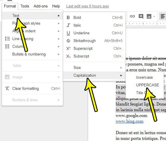 How To Make All Caps In Google Docs Live2Tech