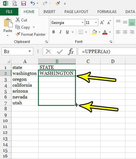 How To Change From Lowercase To Uppercase In Excel 2013 Live2Tech