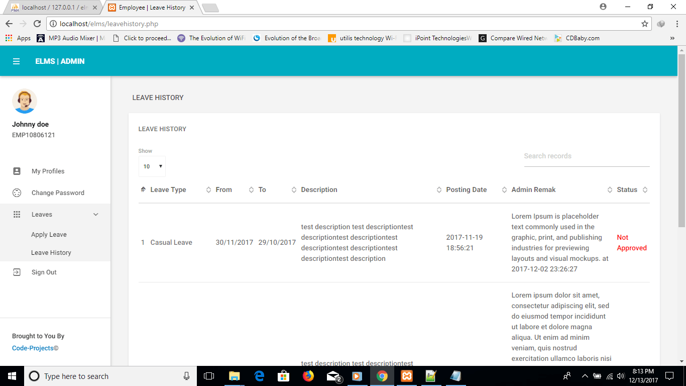 Leave Management System In C With Source Code Source Code Projects