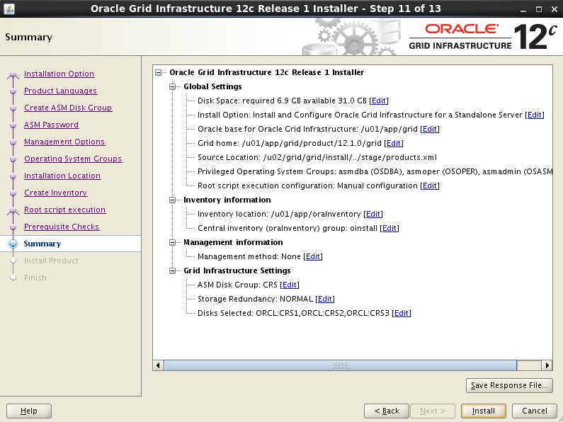 Installing Oracle 12c R1 Grid Infrastructure On Linux 7 Oraclenext