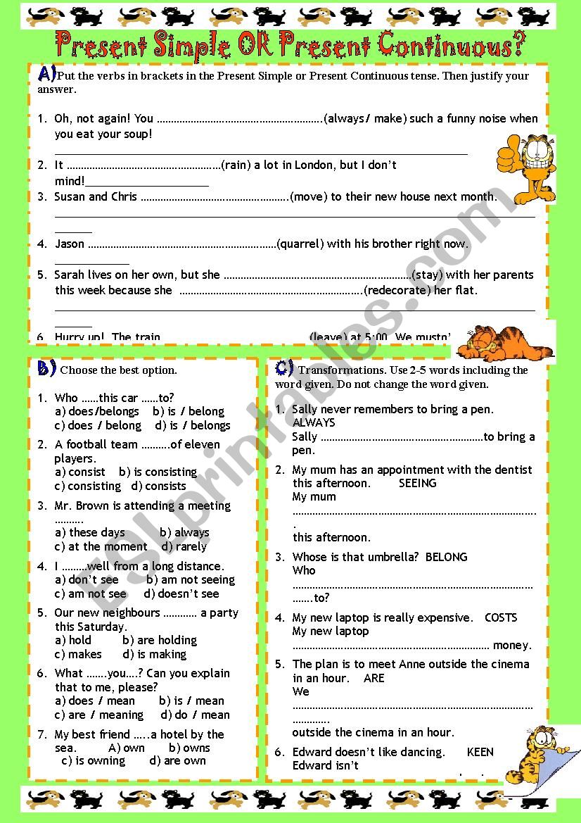 Present Simple Or Present Continuous Grammar Quiz Otosection Present Simple Or Present Continuous Grammar Quiz Otosection