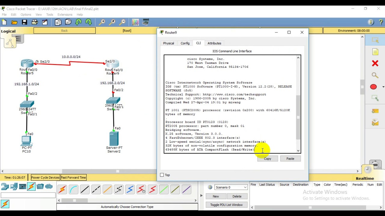 Static Routing Configuration L14 Cisco Packet Tracer Command Otosection
