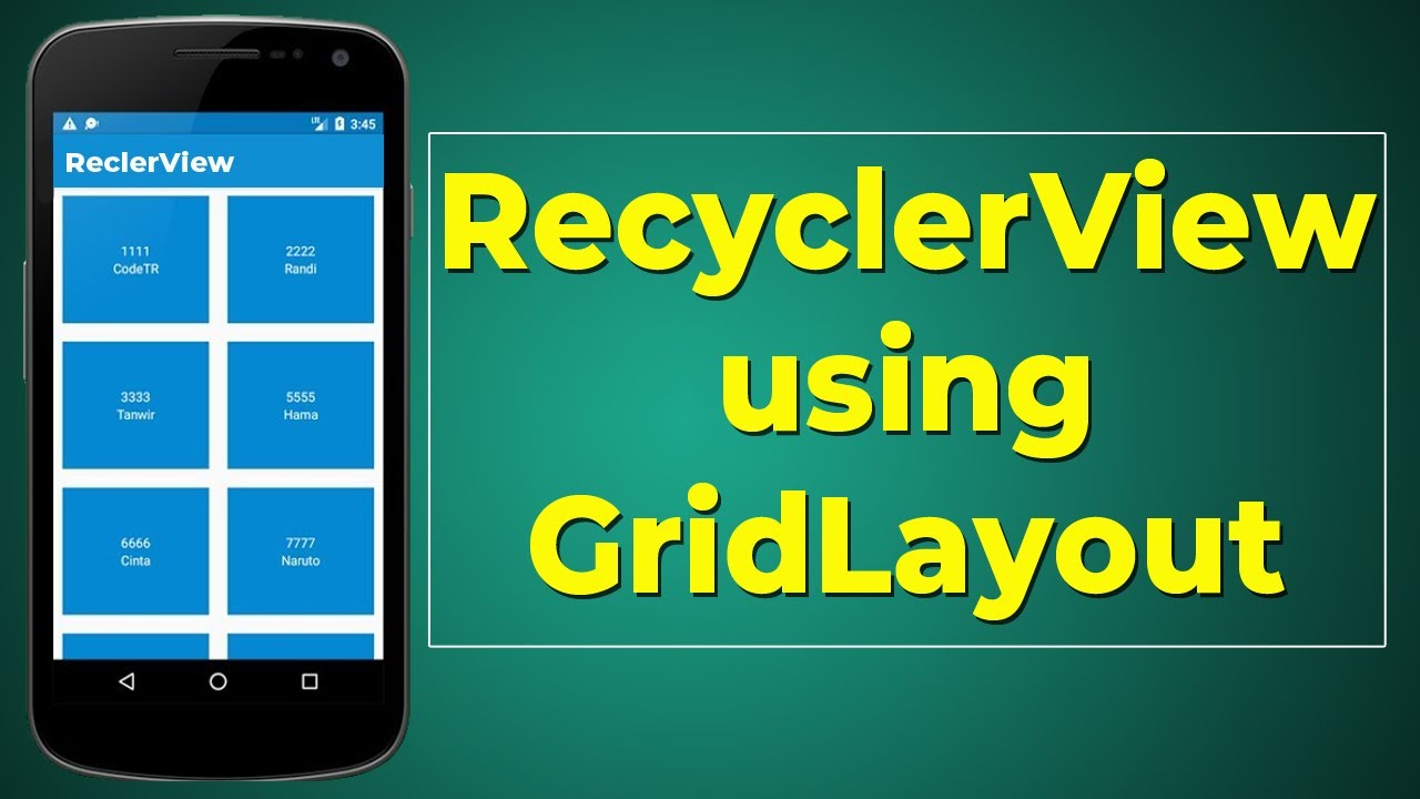 Android Recyclerview And Cardview Tutorial